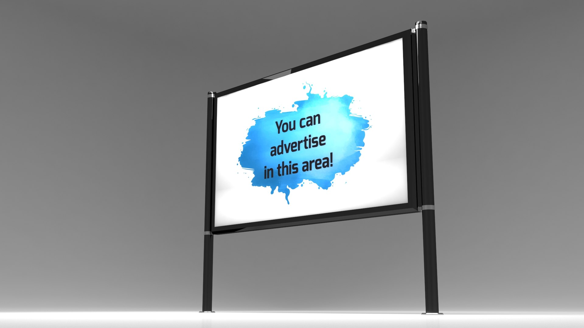 Designed Advertising Billboard 3D Model - TurboSquid 1585065