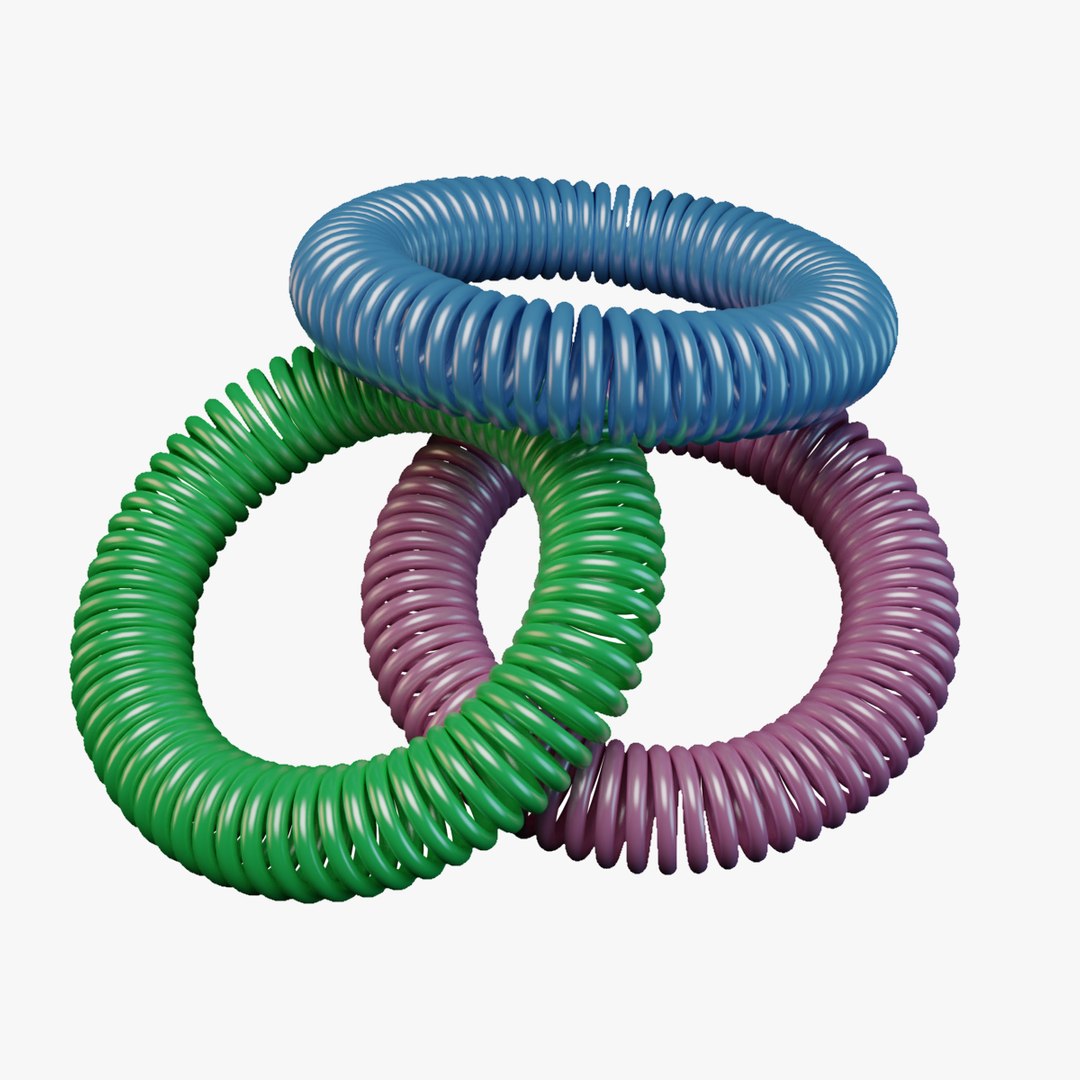 3D Elastic Band Spring Scrunchy - TurboSquid 1840579