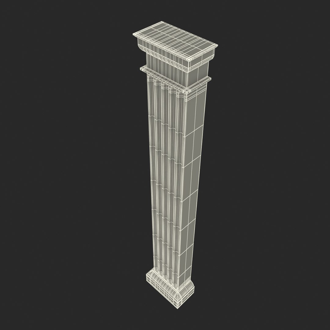 Pilaster Doric Greco Roman 3d C4d