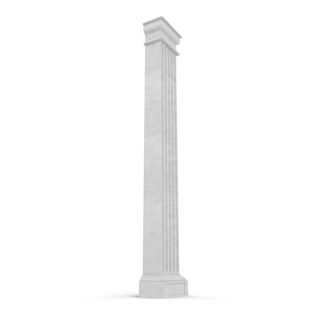 Pilaster Doric Greco Roman 3d C4d