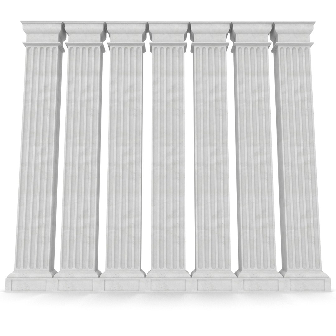 Pilaster Doric Greco Roman 3d C4d