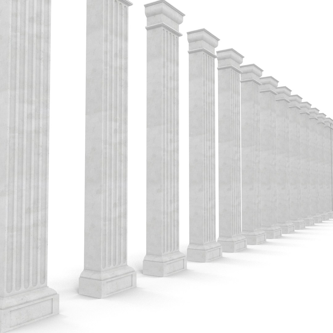 Pilaster Doric Greco Roman 3d C4d