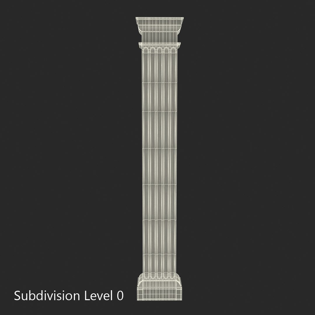 Pilaster Doric Greco Roman 3d C4d