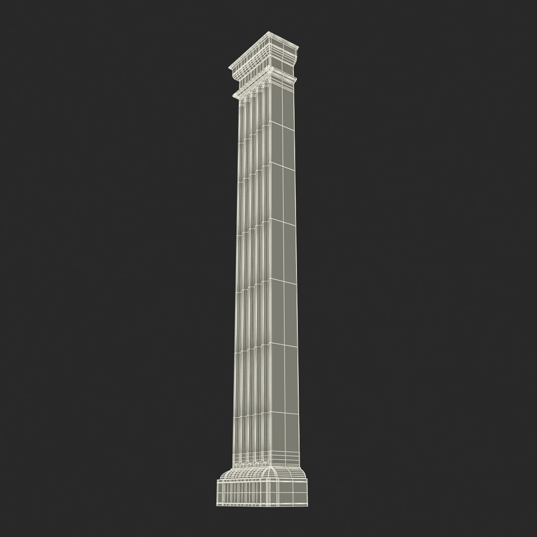 Pilaster Doric Greco Roman 3d C4d