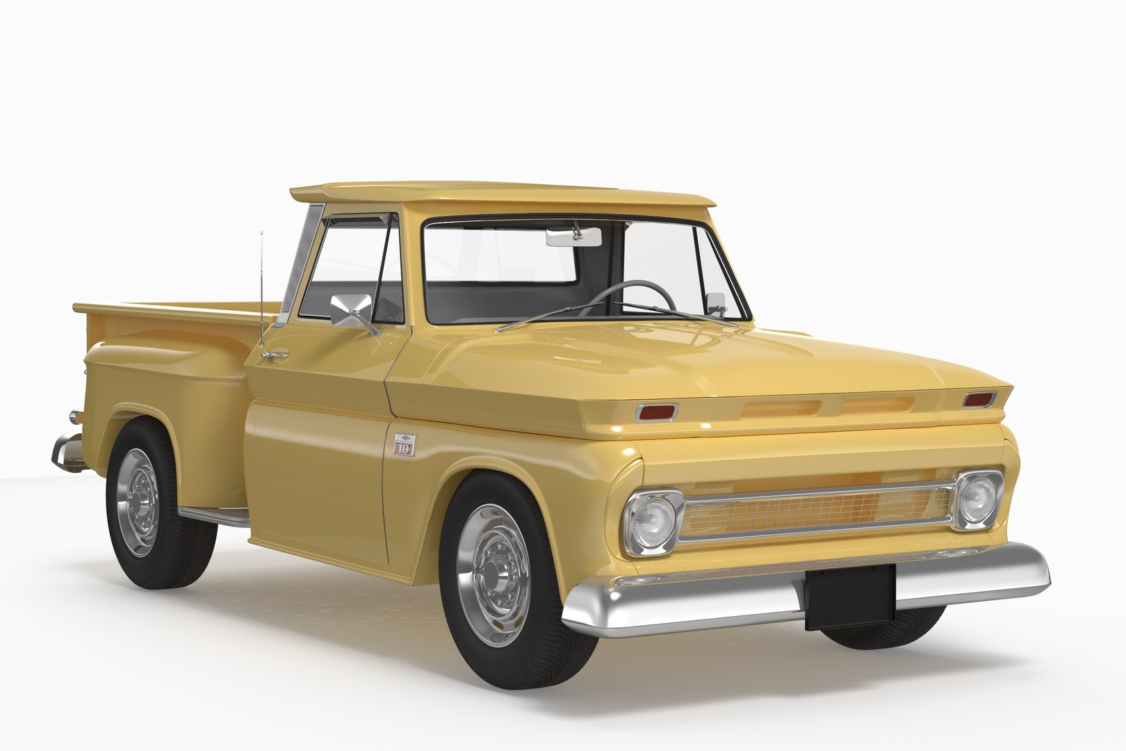 3D model c10 1966 yellow - TurboSquid 1326118