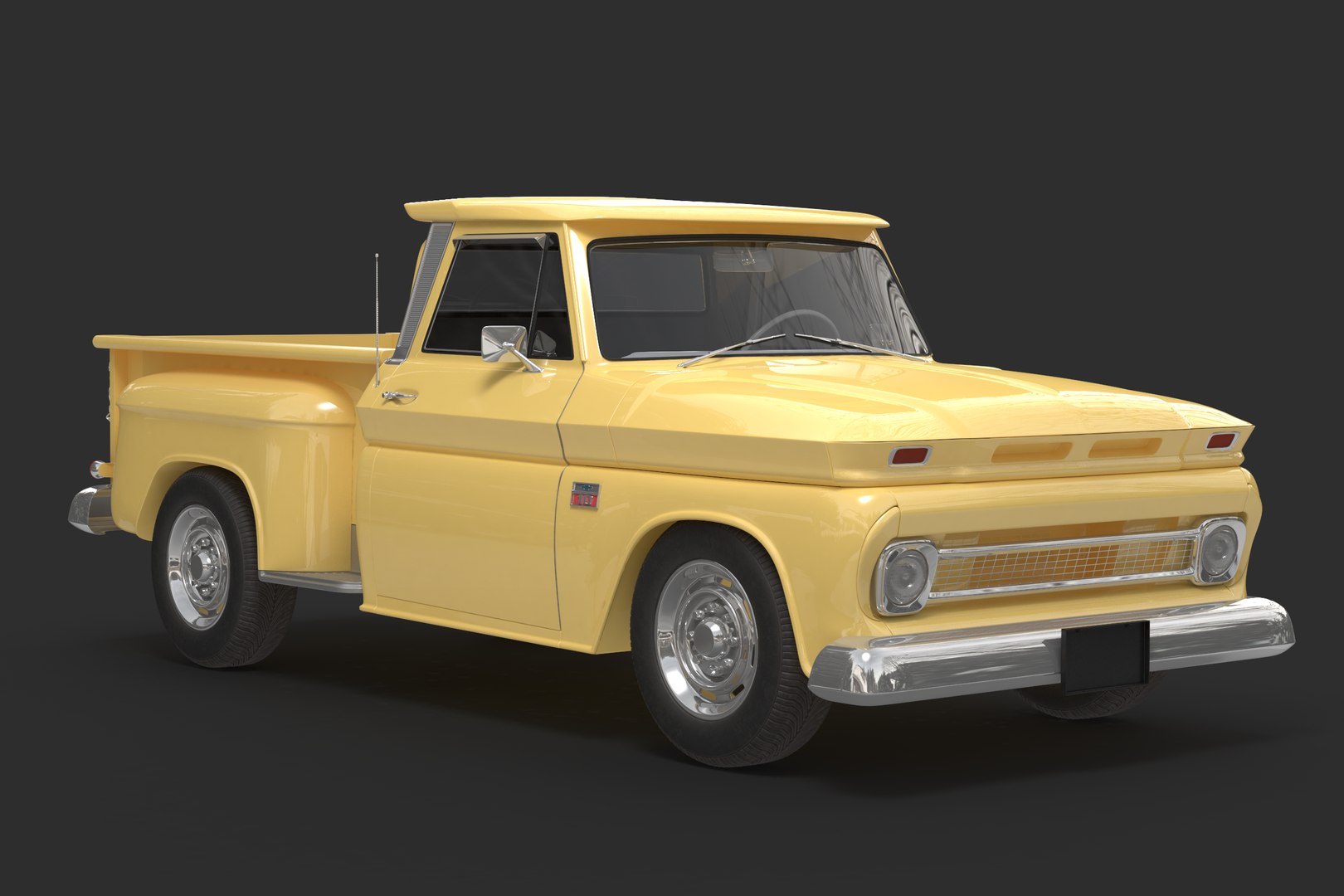 3D model c10 1966 yellow - TurboSquid 1326118