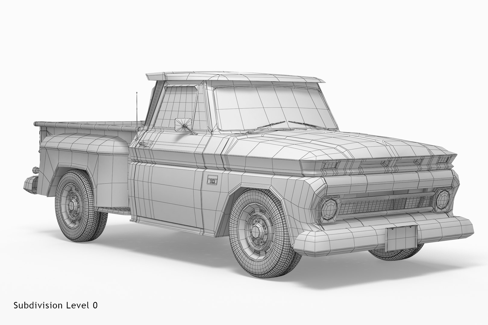 3D model c10 1966 yellow - TurboSquid 1326118