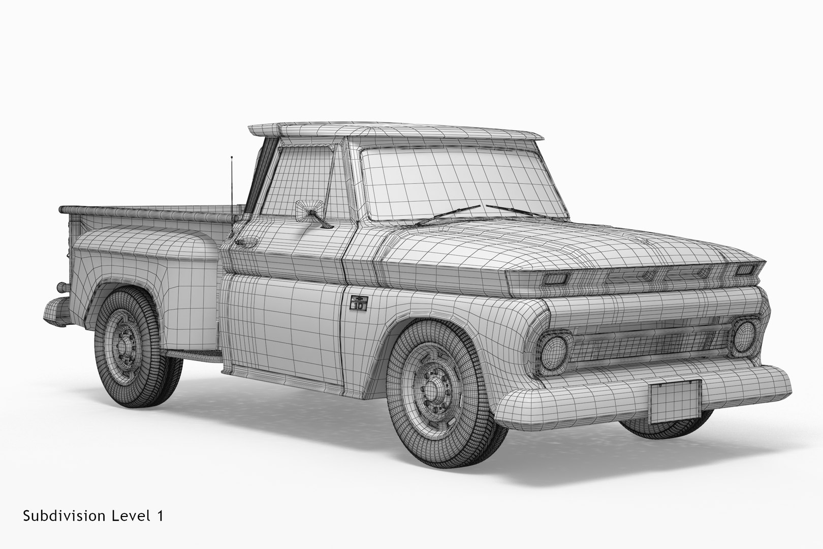 3D model c10 1966 yellow - TurboSquid 1326118