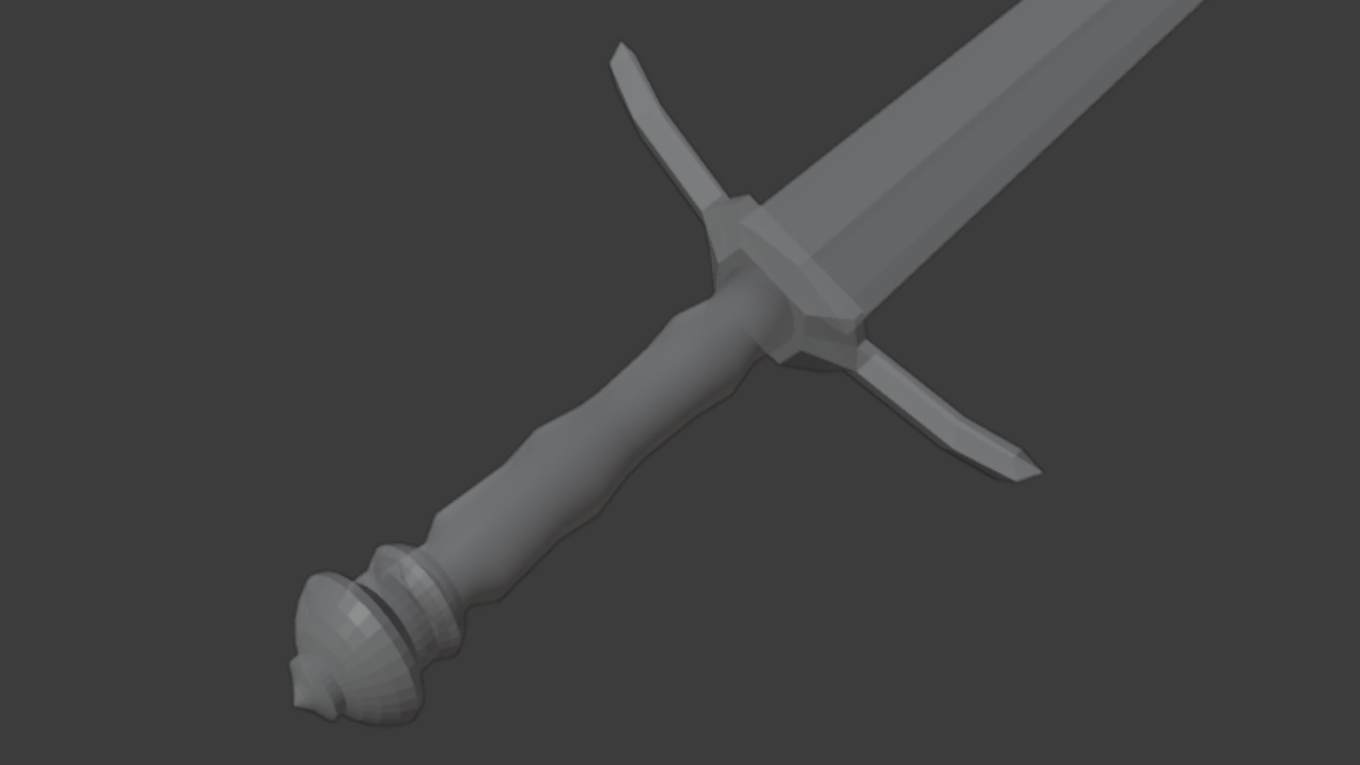 3D Low Poly Knight Longsword model - TurboSquid 1916558