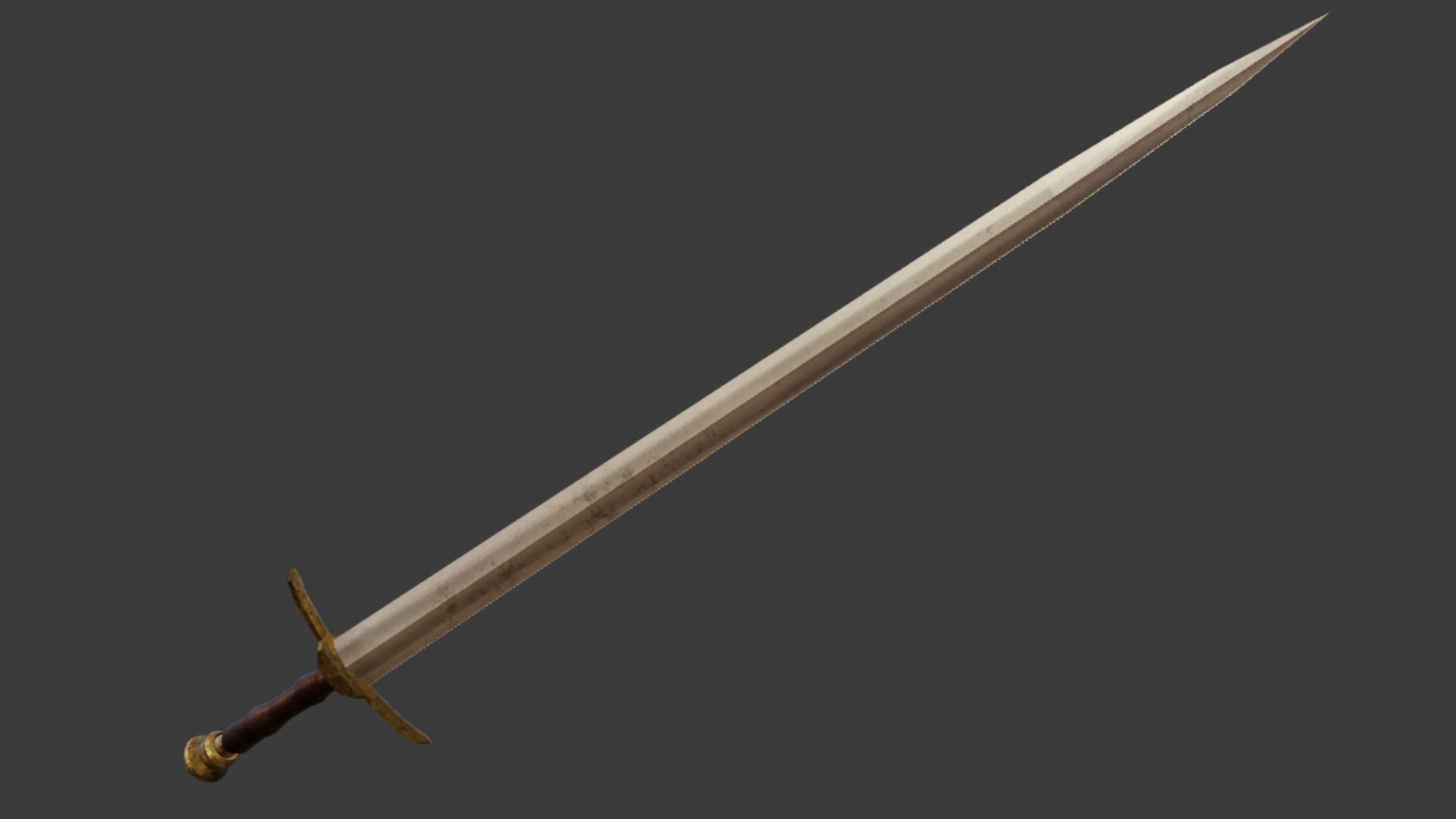 3D Low Poly Knight Longsword model - TurboSquid 1916558