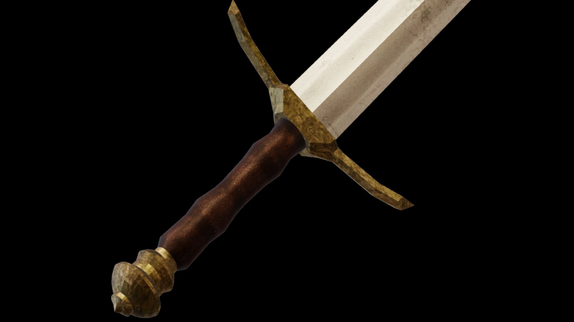 3D Low Poly Knight Longsword model - TurboSquid 1916558