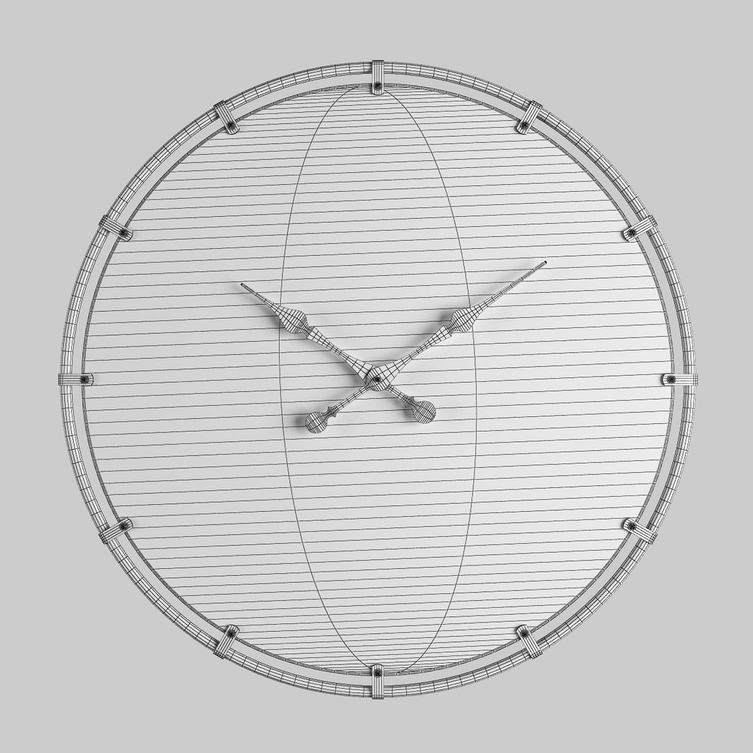 3D Clayton Wall Clock Model - TurboSquid 1266105
