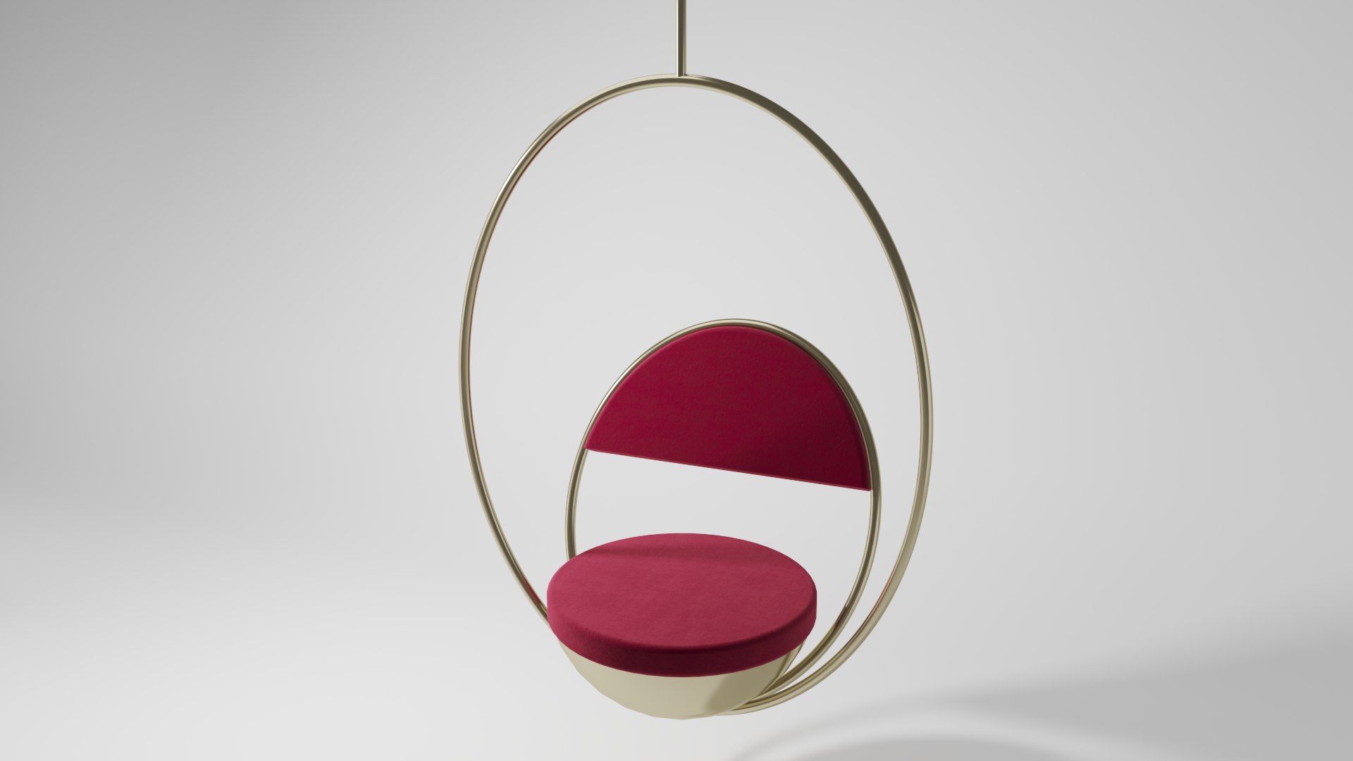 HANGING HOOP CHAIR -MAROON Model - TurboSquid 1998428
