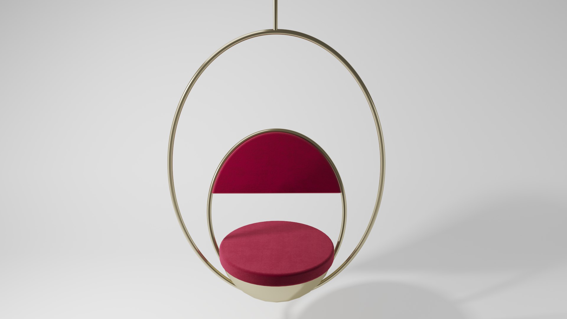 HANGING HOOP CHAIR -MAROON Model - TurboSquid 1998428
