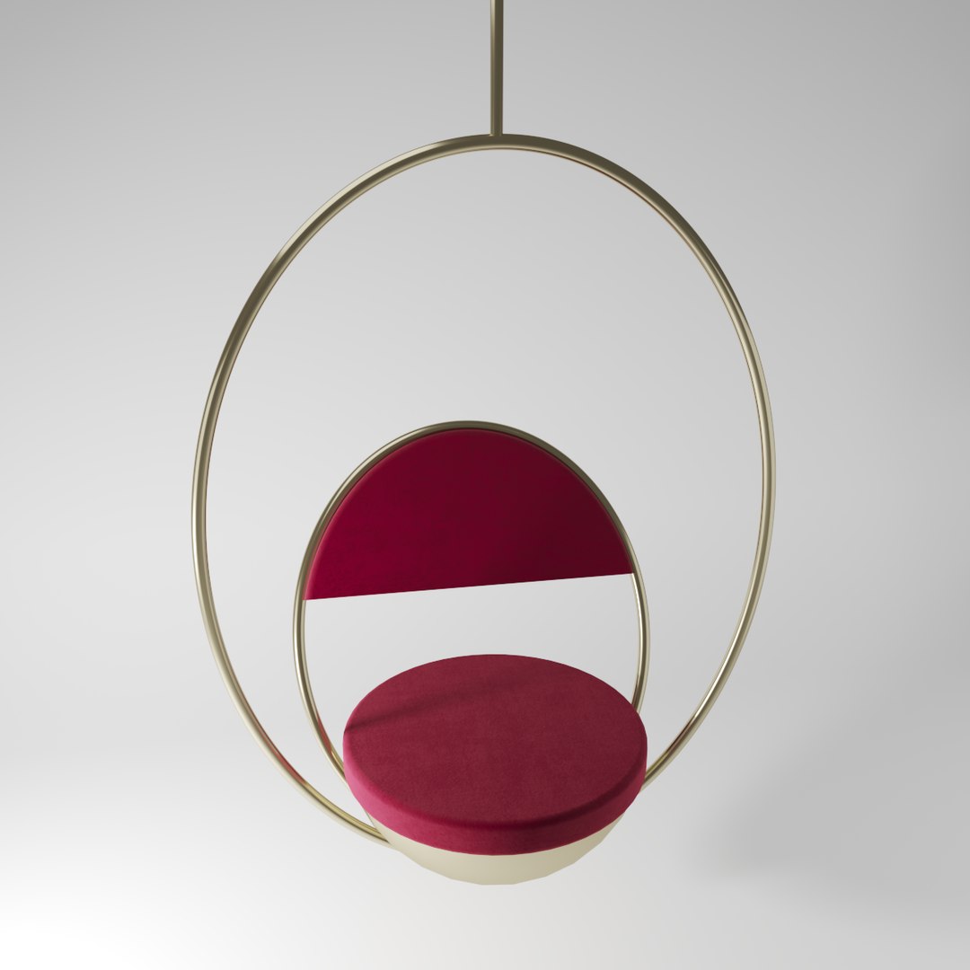 HANGING HOOP CHAIR -MAROON Model - TurboSquid 1998428