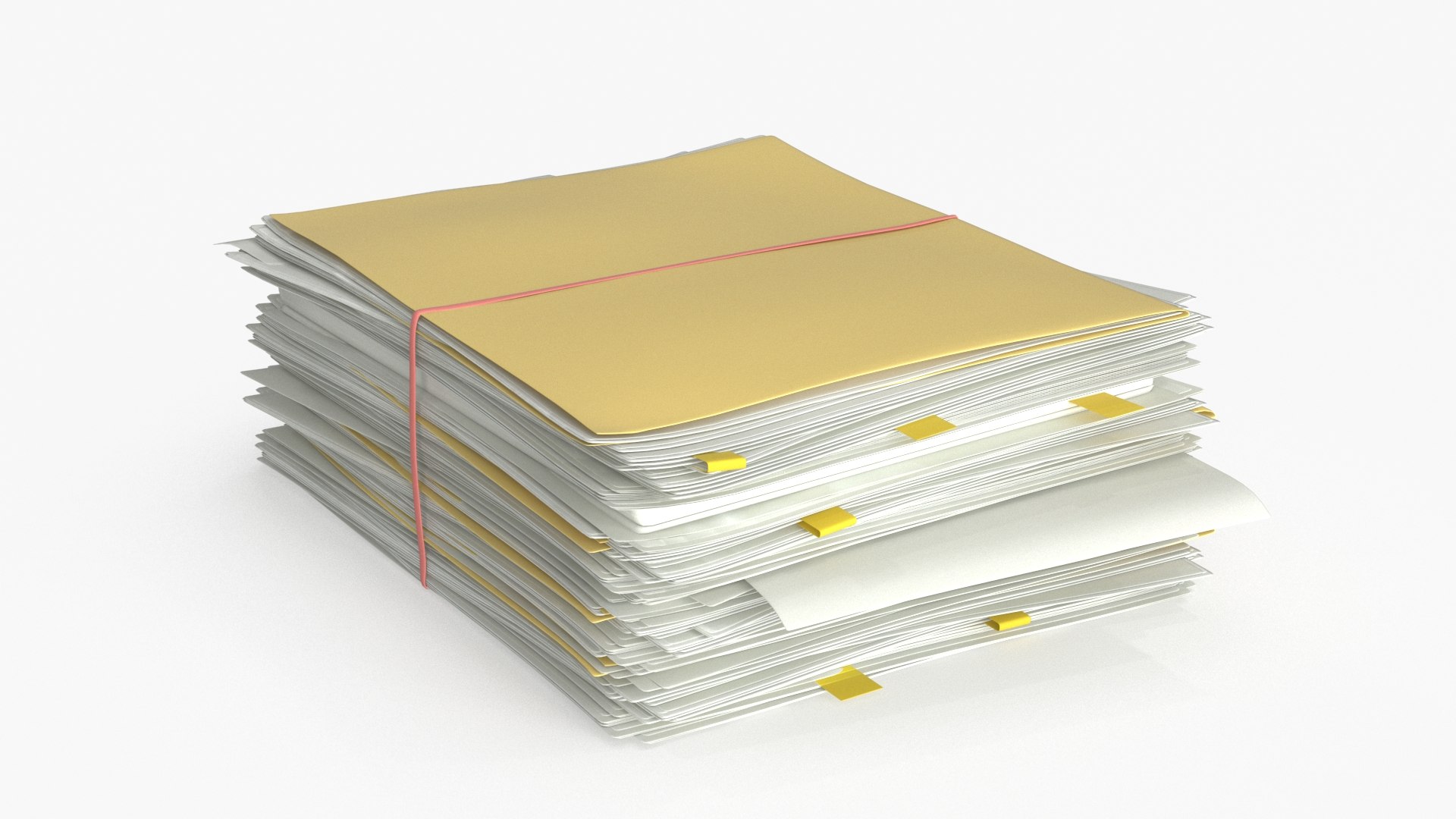 3D model Pile of Paper Files Archive stack Set of 3 - TurboSquid 2117918