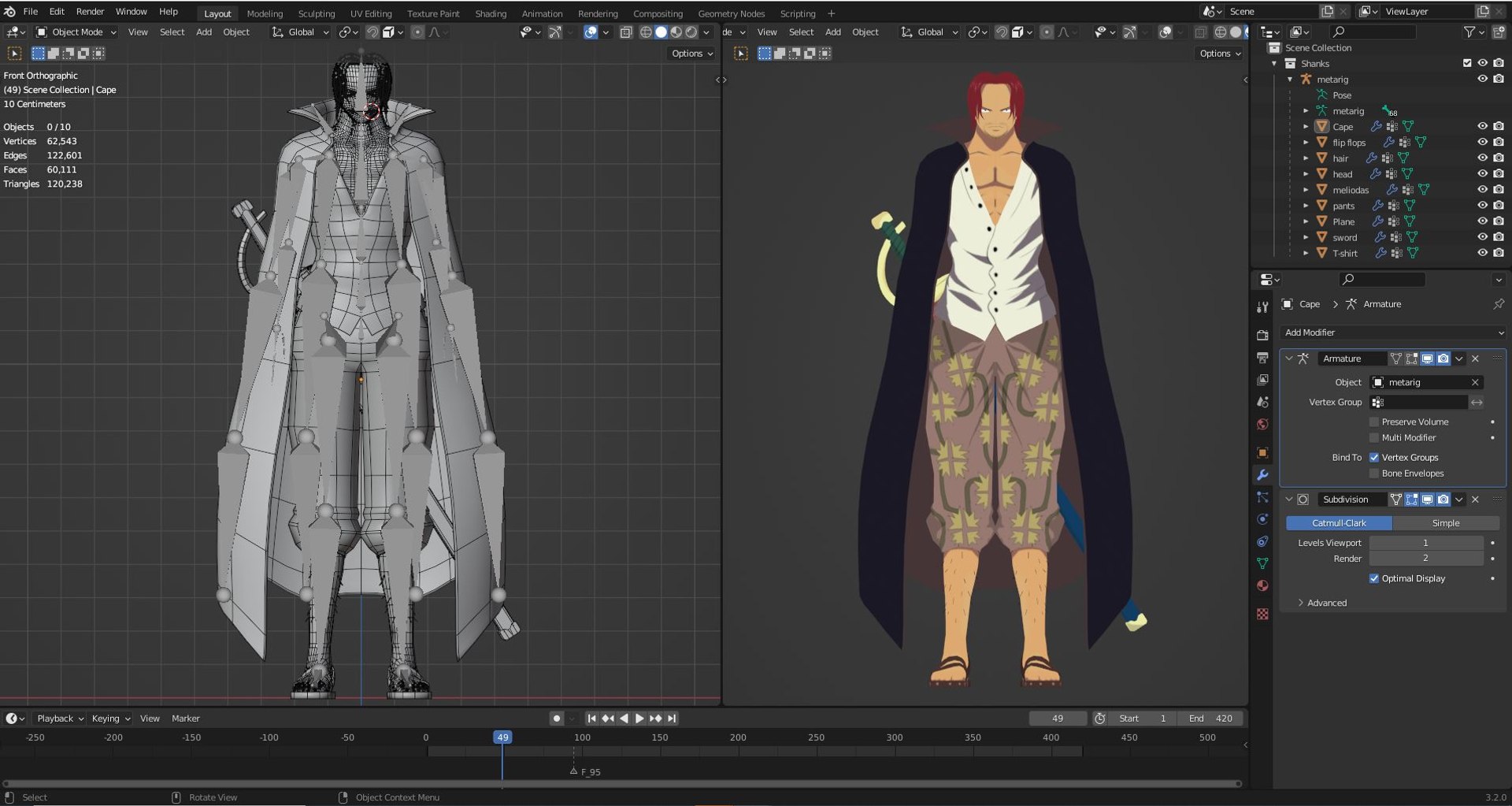 3D Model Shanks - One Piece - TurboSquid 1934610