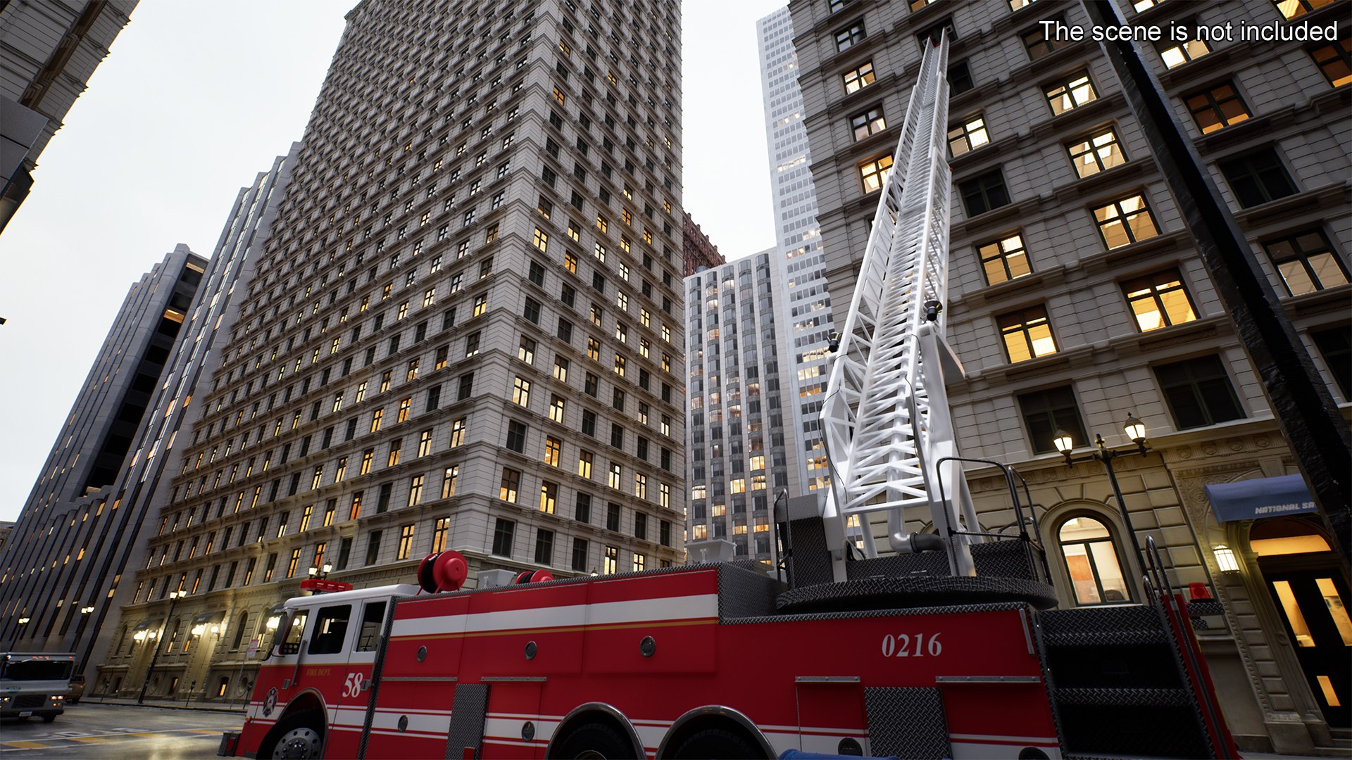 Rear Mount Ladder Fire Truck Rigged for Maya model - TurboSquid 2137658