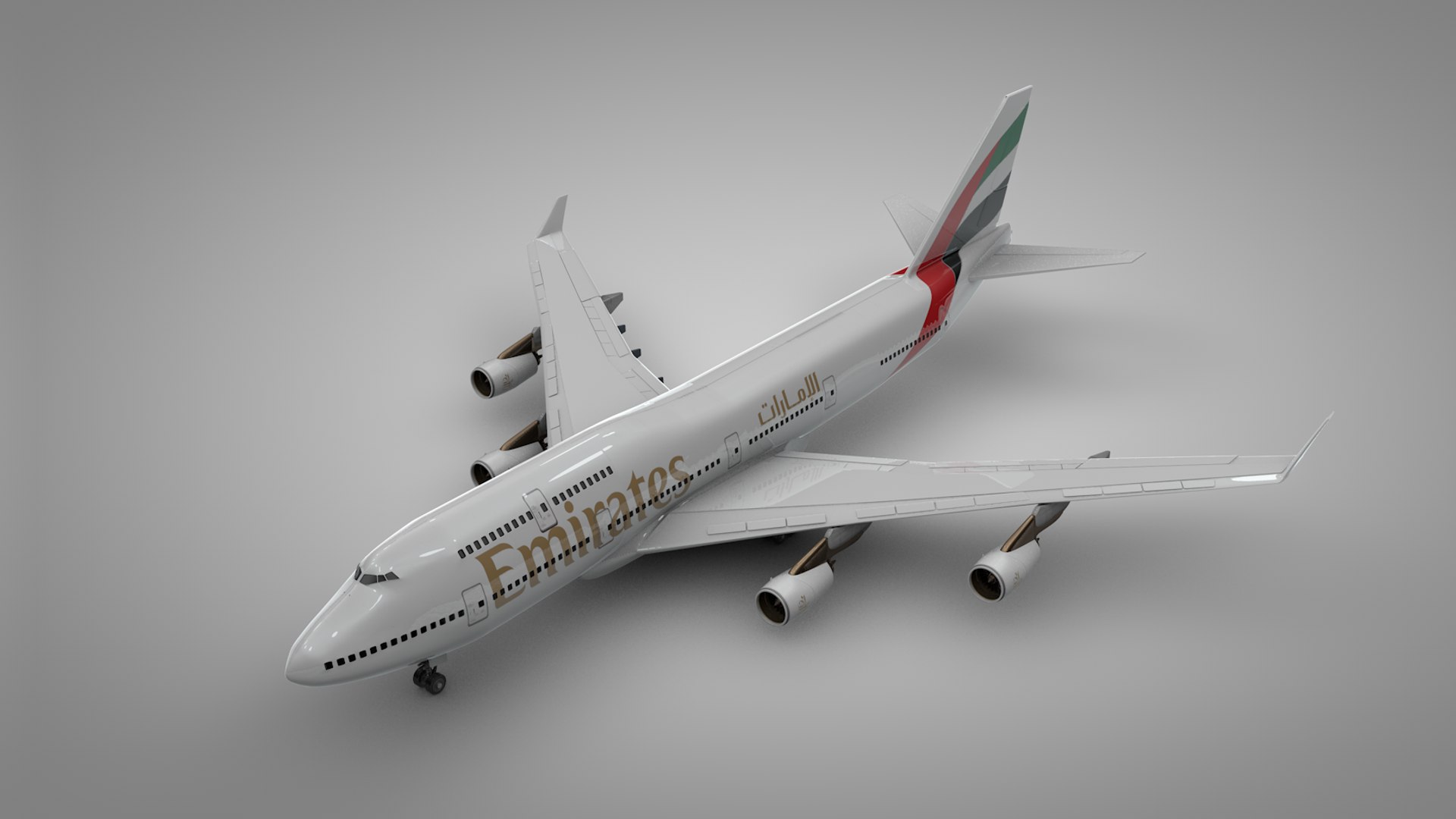 Boeing 747-400 Emirates L106 Model - TurboSquid 1402472