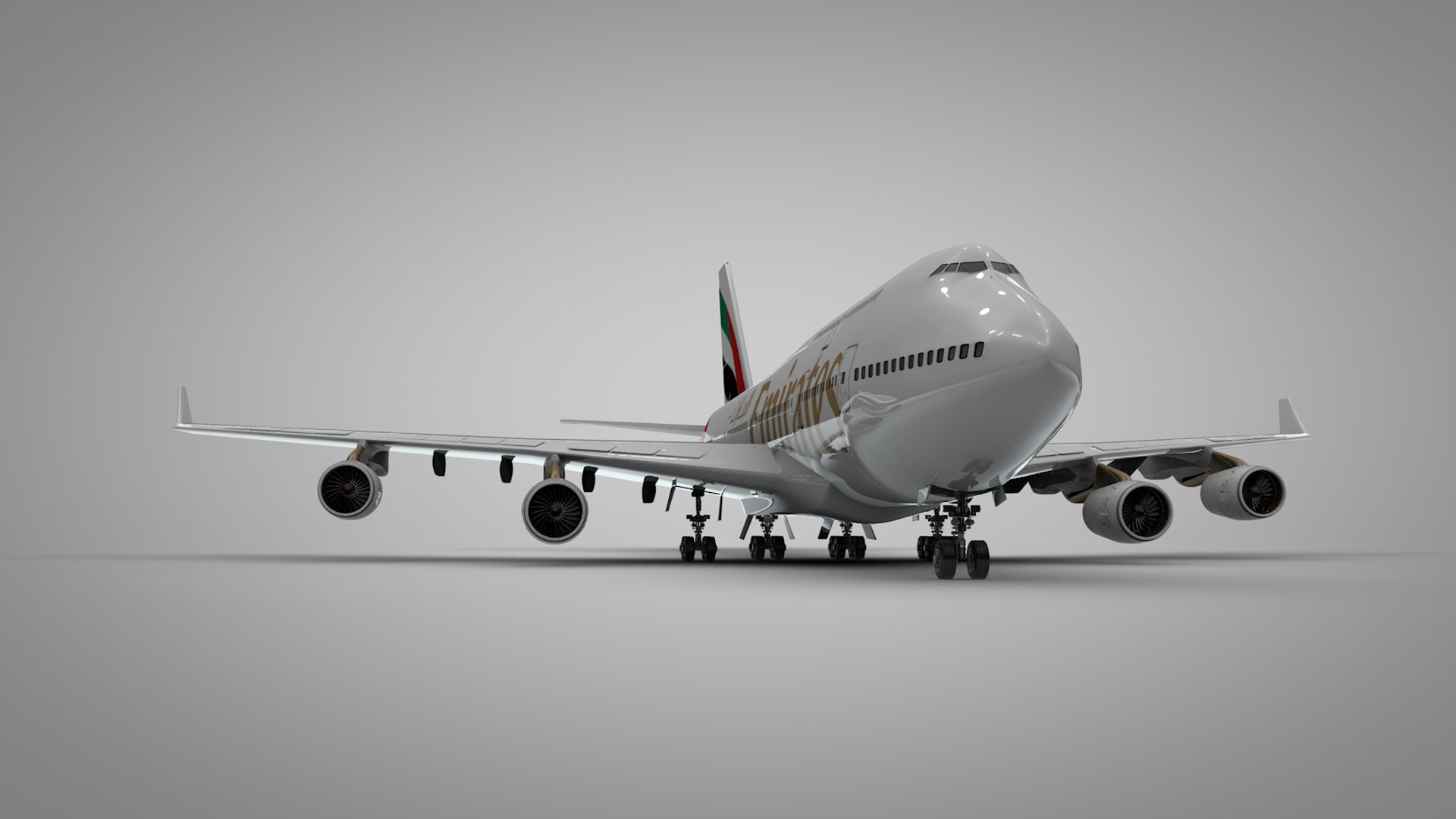 Boeing 747-400 Emirates L106 Model - TurboSquid 1402472