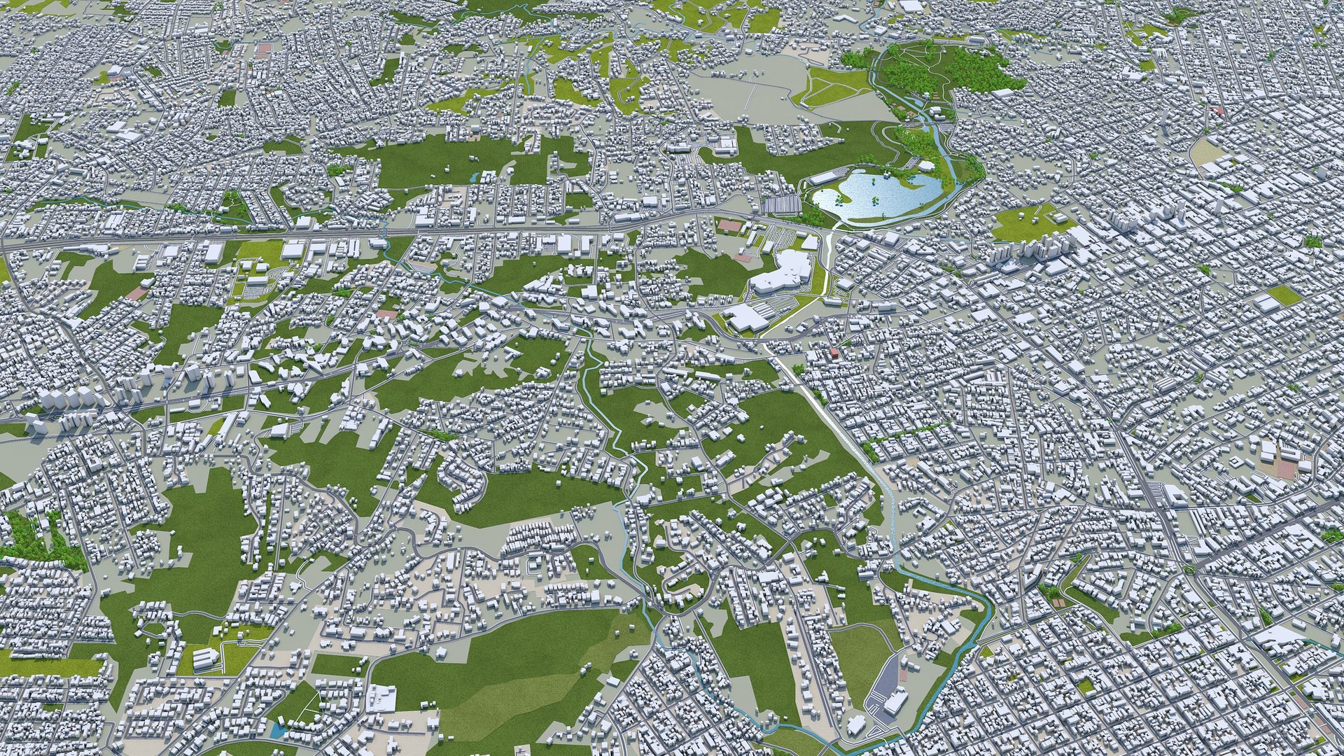 3D City Area Building Model - TurboSquid 1608907