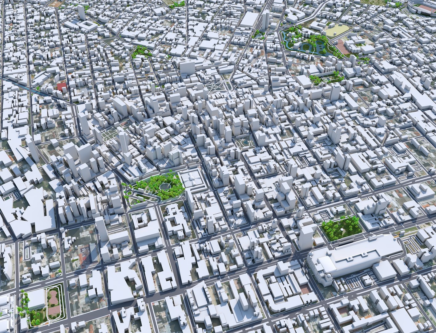 3D City Area Building Model - TurboSquid 1608907