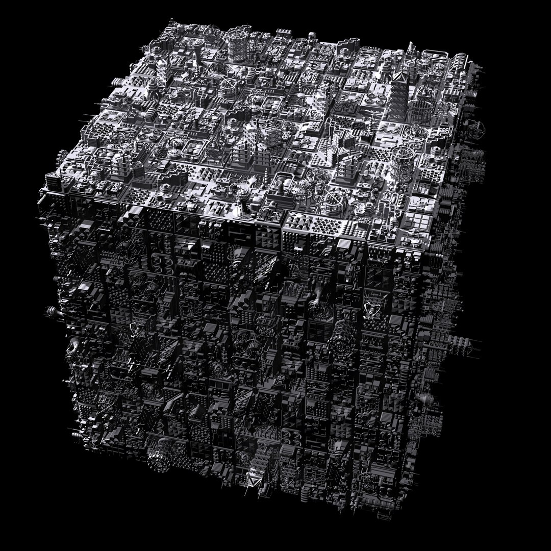 Sci-fi Cube 3d Model