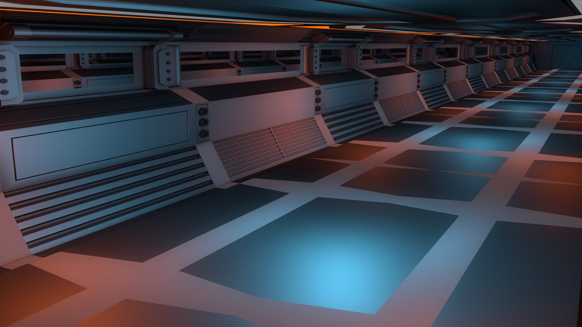 3D Model Sci Fi Corridor - TurboSquid 2516786