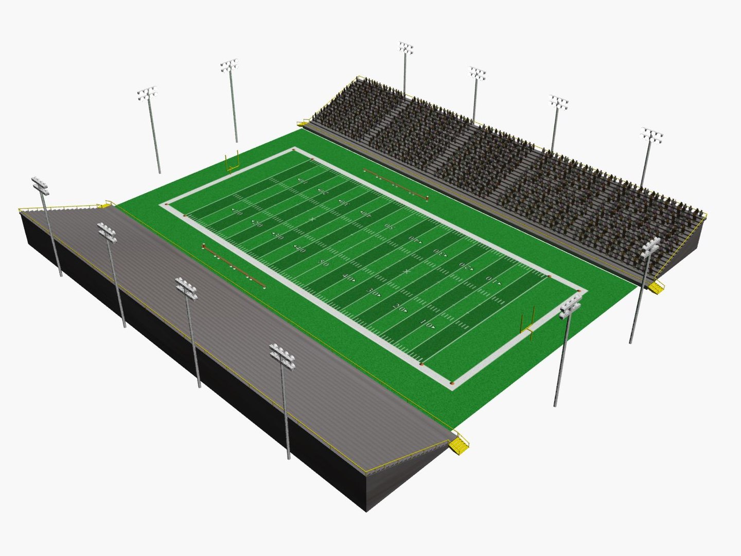 3d Small Football Stadium