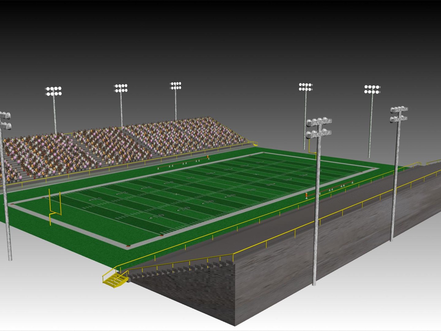 3d Small Football Stadium