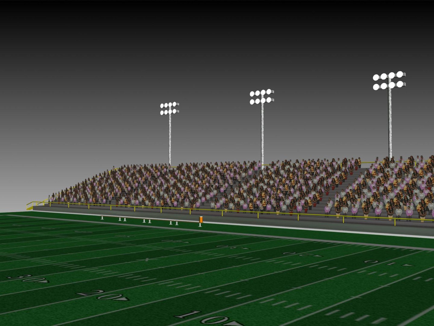 3d Small Football Stadium