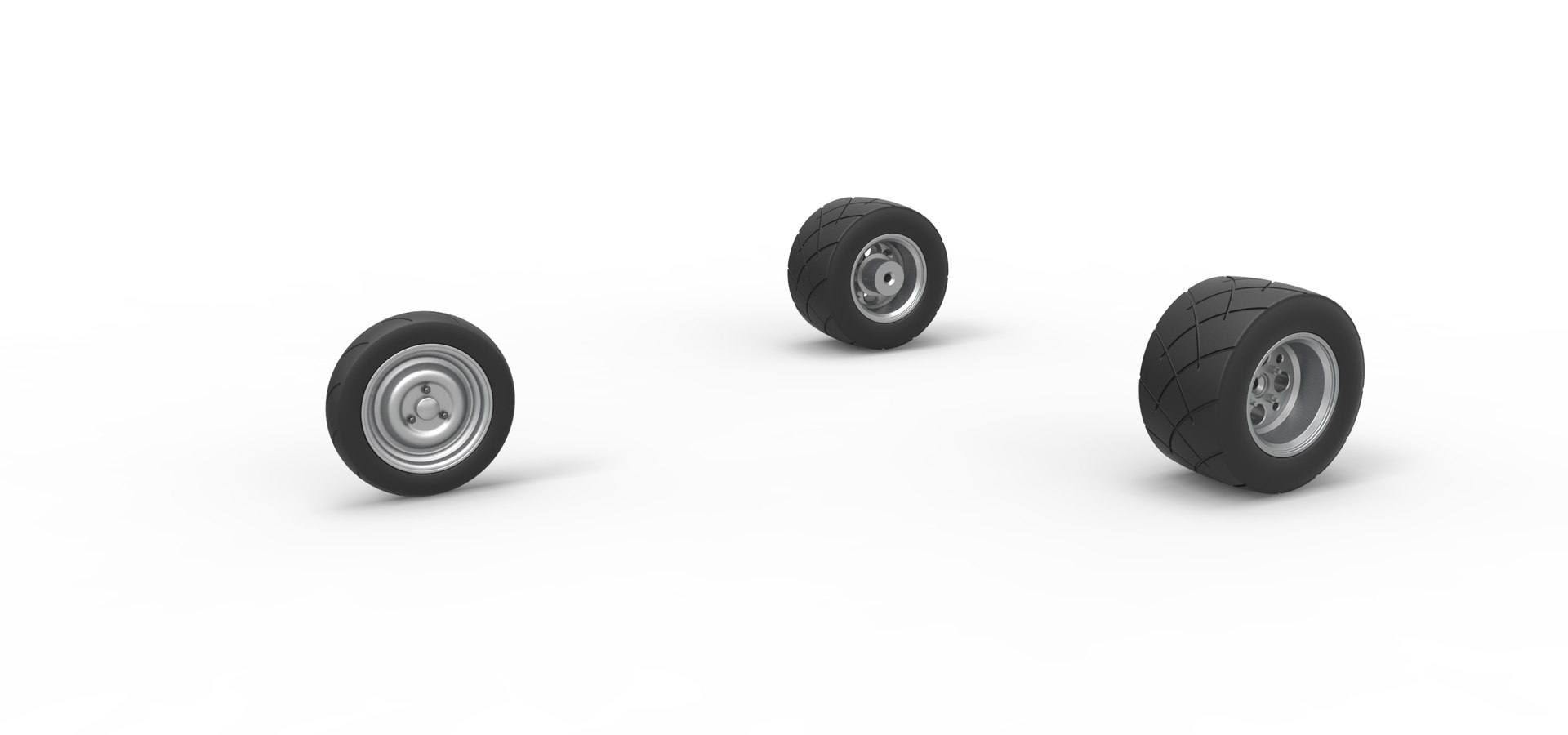 3D Wheel Set Of Ape Car Proto Scale 1 To 25 - TurboSquid 2392121