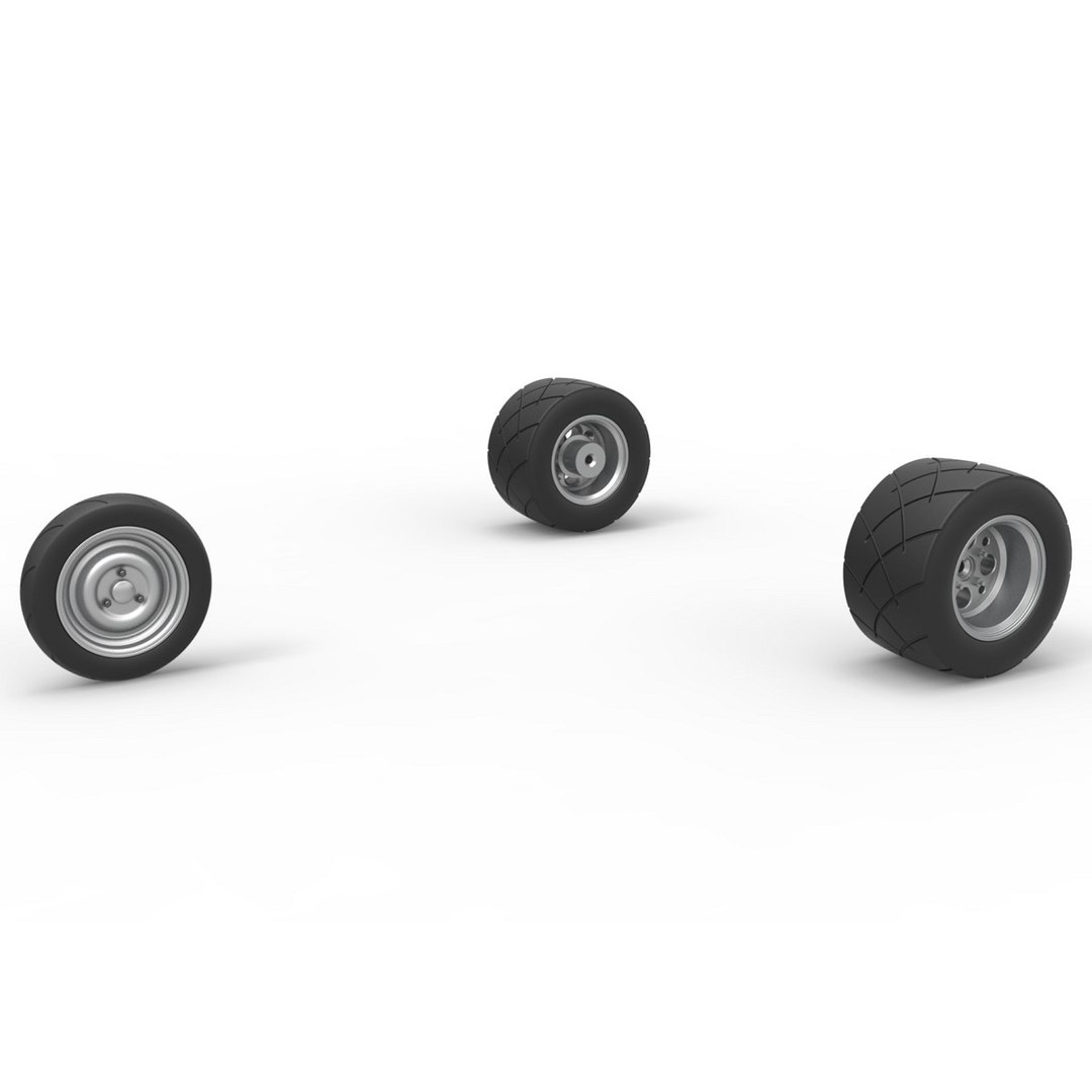 3D Wheel Set Of Ape Car Proto Scale 1 To 25 - TurboSquid 2392121