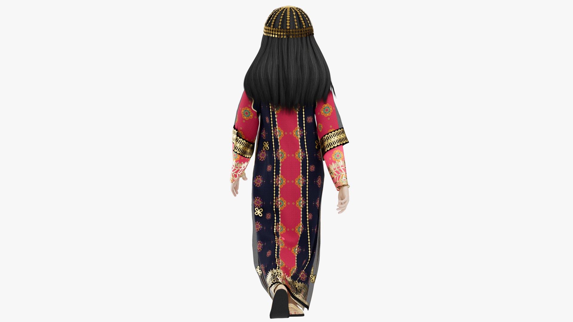 3D Arab Traditional Girl Walking Model - TurboSquid 2199728