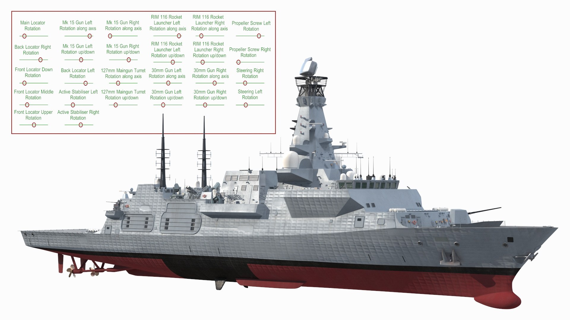 Type 26 Global Combat Ship Rigged 3D - TurboSquid 2070357