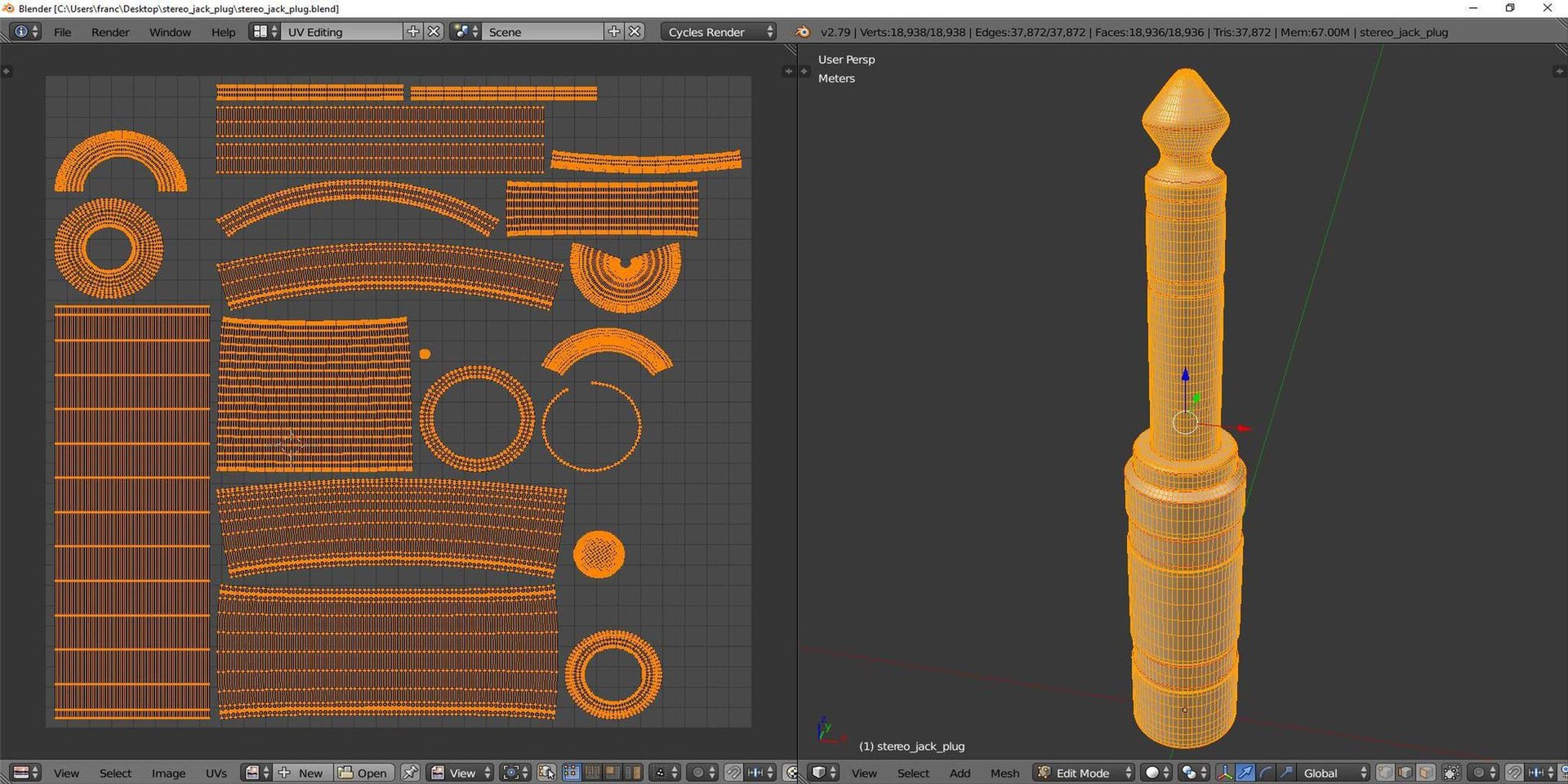 Stereo Jack Plug 3D Model - TurboSquid 1643445