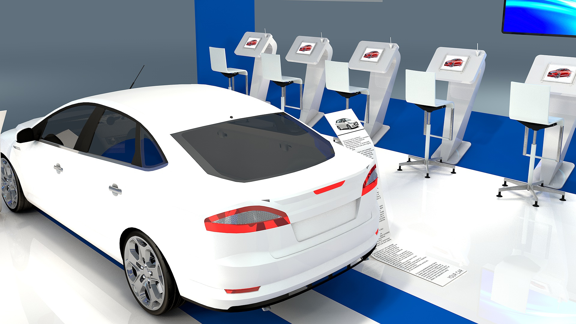 Car Exhibition Stand Collection 3D - TurboSquid 1728786