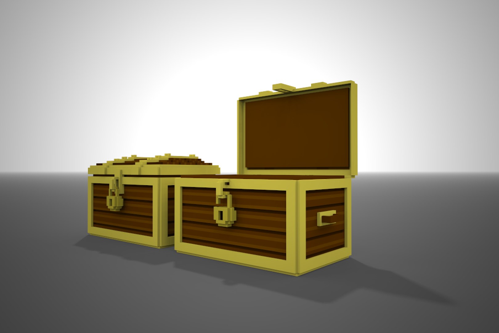 Voxel Chest Low-poly 3D Model - TurboSquid 1189547