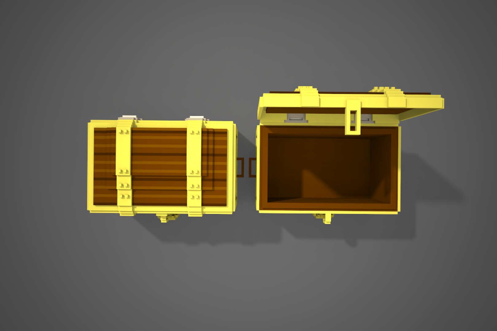 Voxel Chest Low-poly 3D Model - TurboSquid 1189547