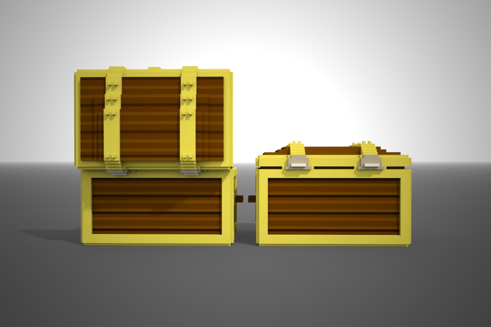Voxel Chest Low-poly 3D Model - TurboSquid 1189547