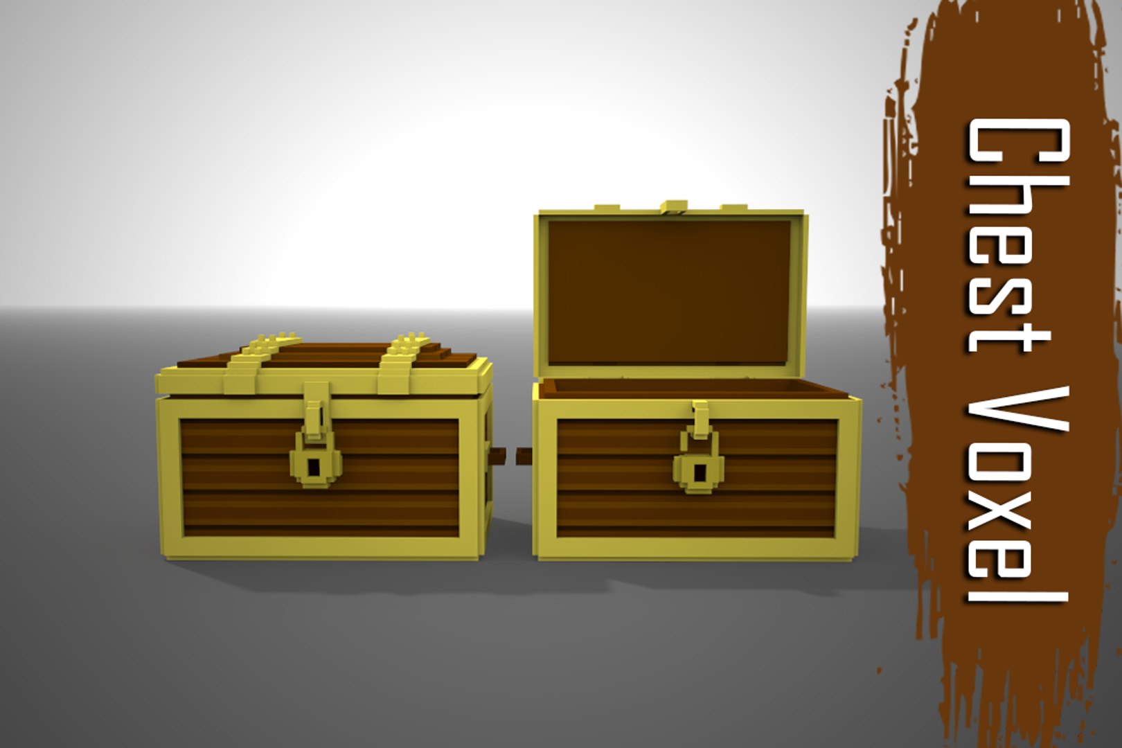 Voxel Chest Low-poly 3D Model - TurboSquid 1189547