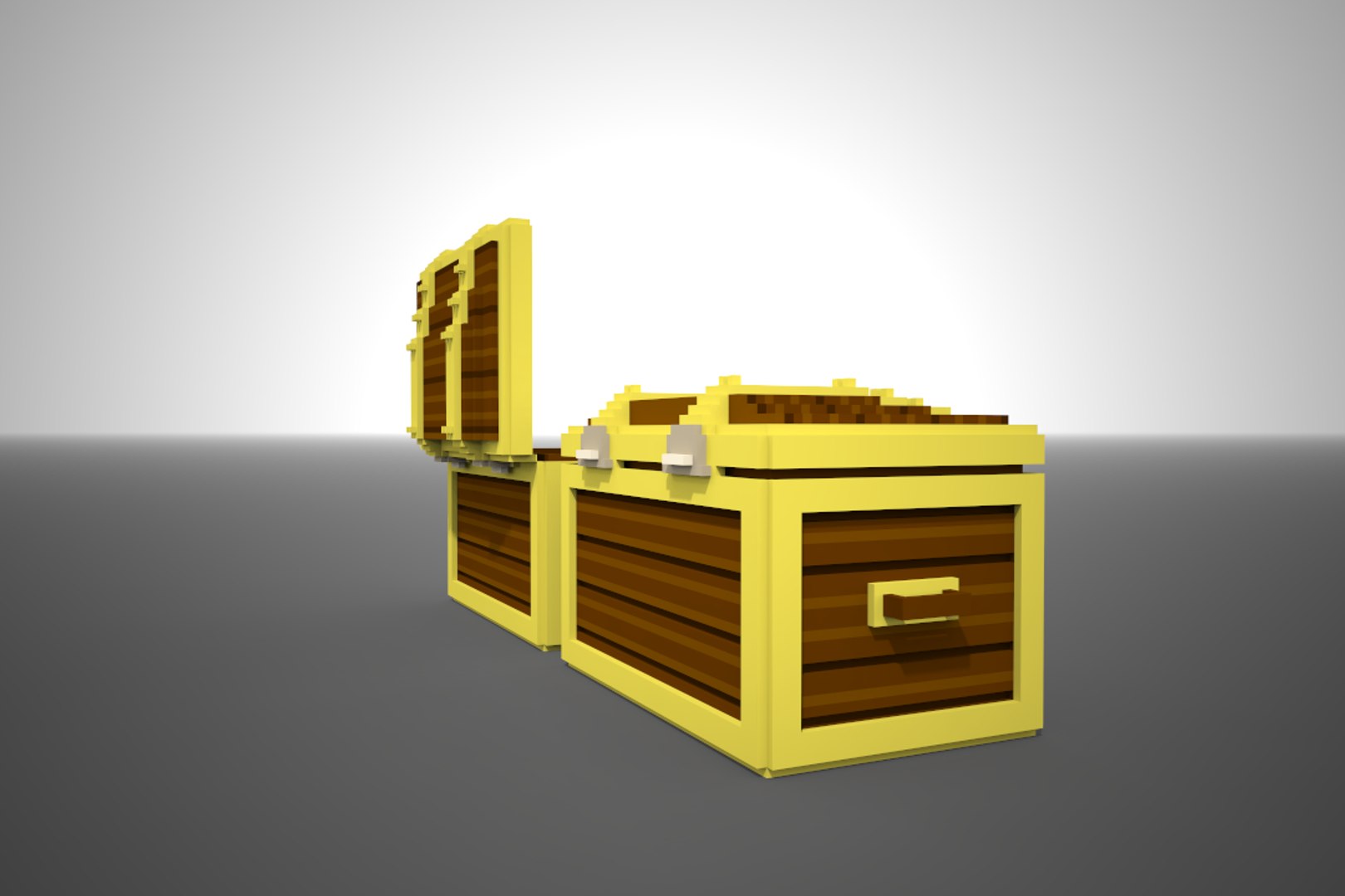 Voxel Chest Low-poly 3D Model - TurboSquid 1189547