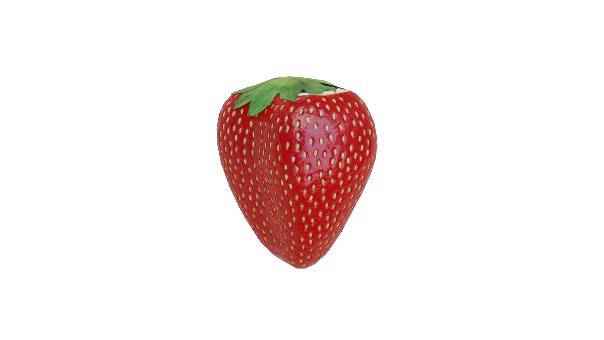 3D model Set of Low Poly Strawberries - TurboSquid 2124392