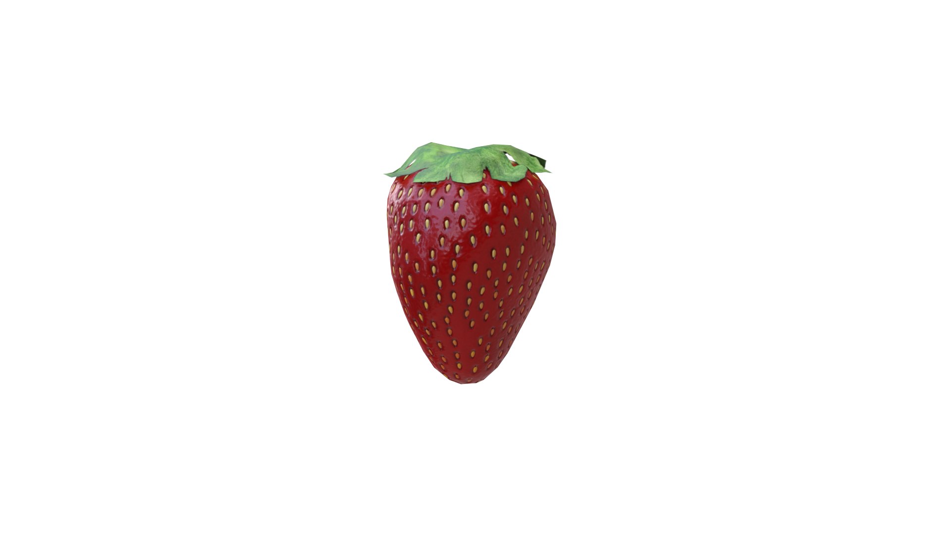 3D model Set of Low Poly Strawberries - TurboSquid 2124392