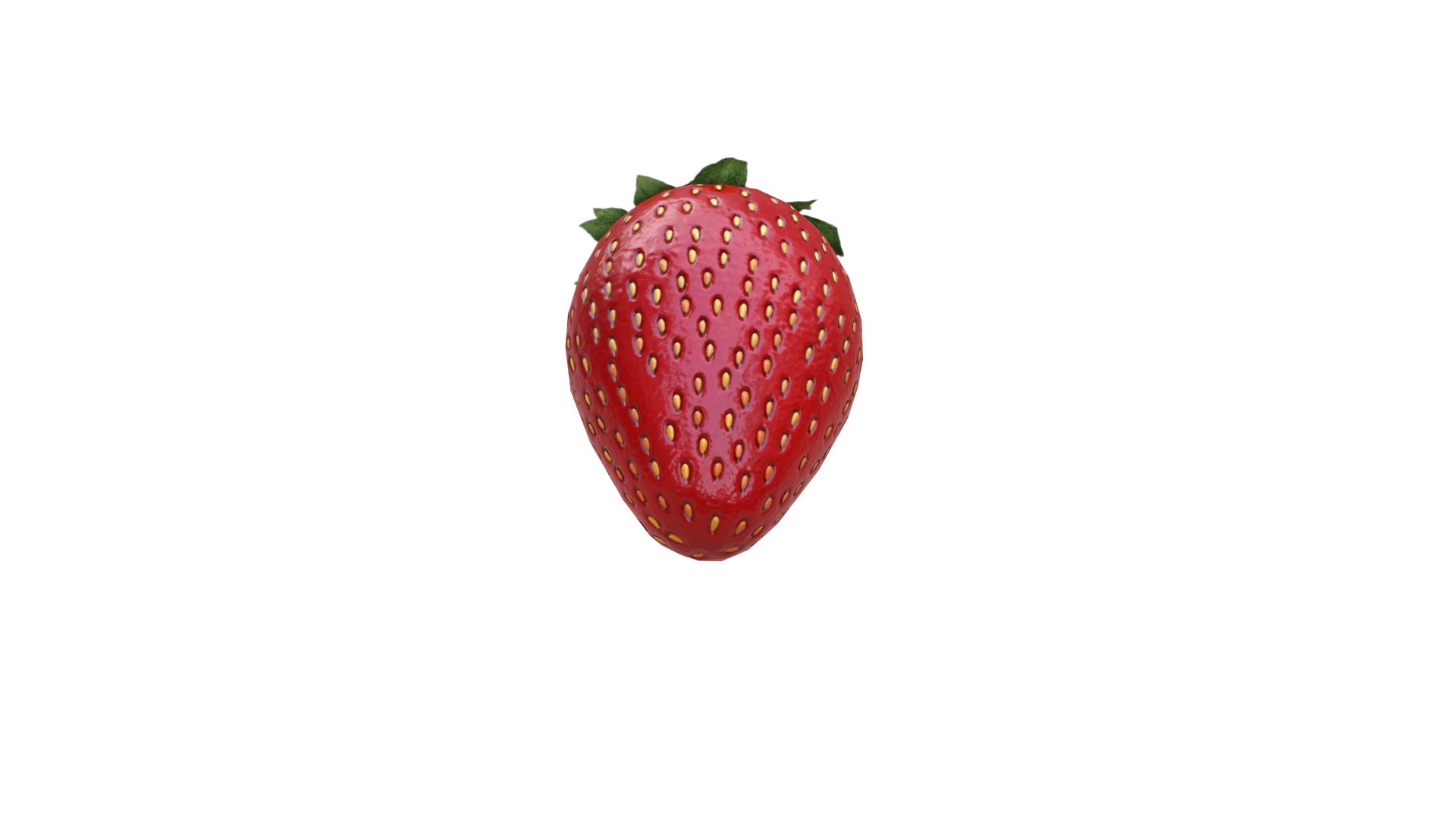 3D model Set of Low Poly Strawberries - TurboSquid 2124392