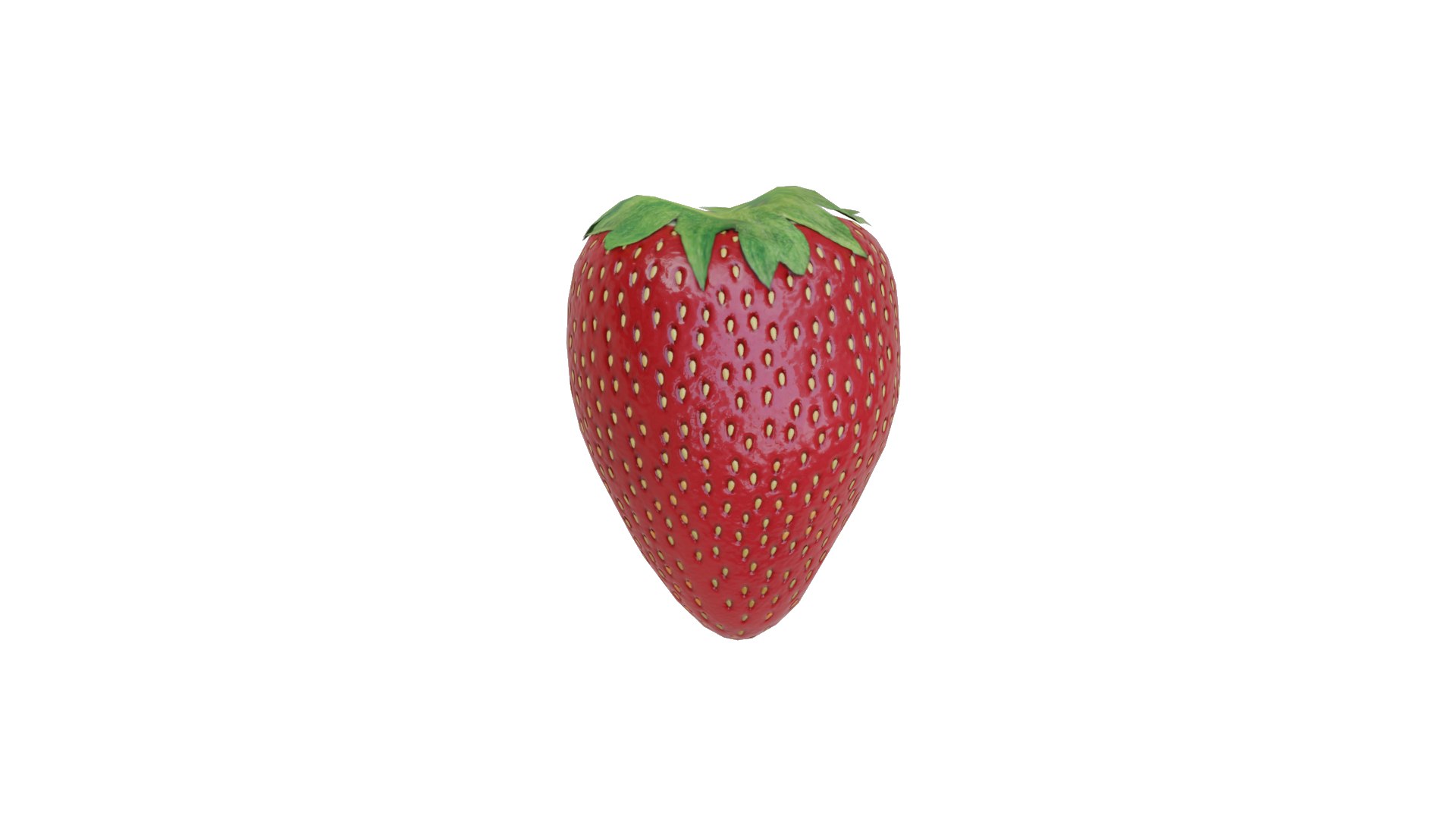 3D Model Set Of Low Poly Strawberries - TurboSquid 2124392