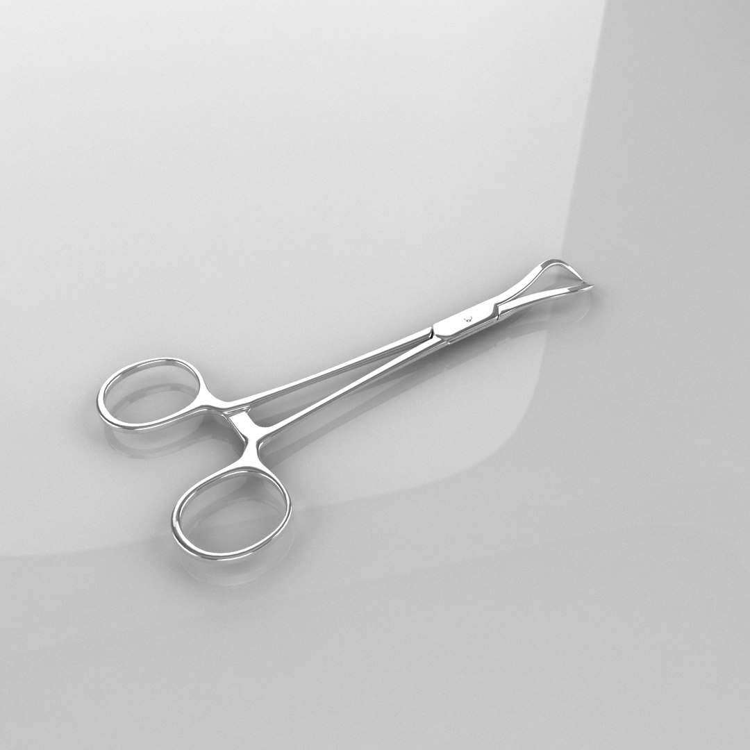 medical scissors rigged 3d model