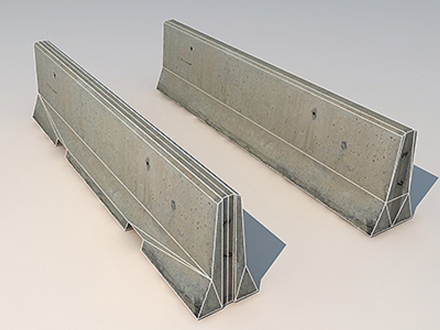 concrete barricade 3d model