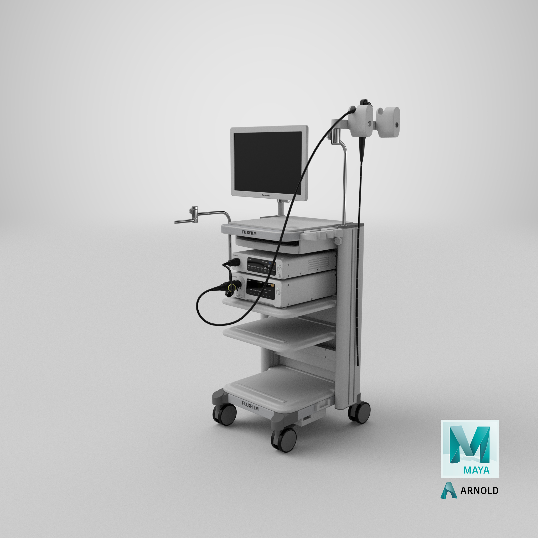 Fujifilm electronic video endoscope 3D model - TurboSquid 1246356