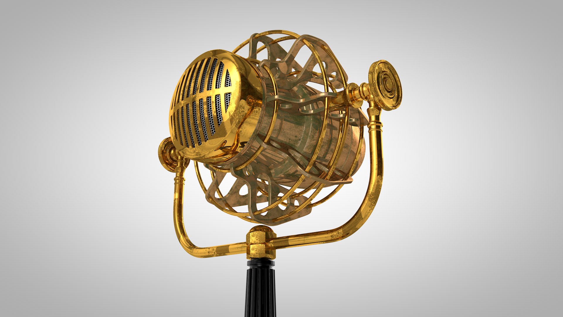 3d Model Of Steampunk Microphone